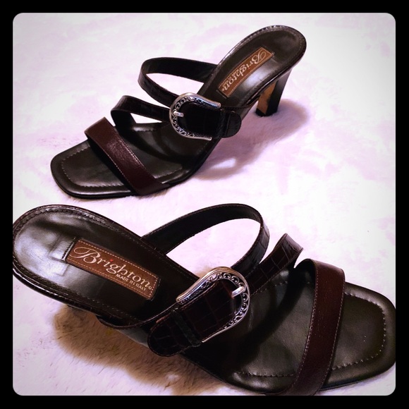 Brighton | Shoes | Copy Brighton Heels W Signature Detailed Silve ...